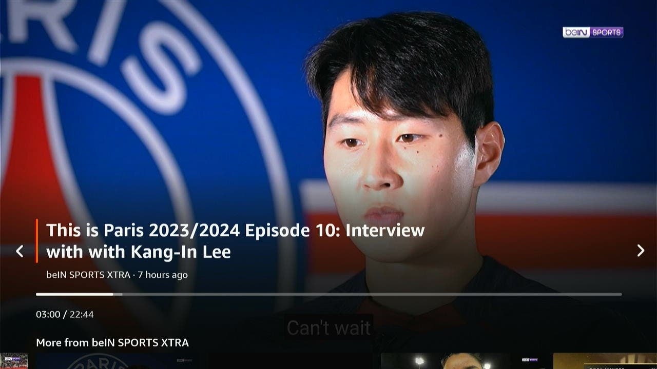 beIN SPORTS XTRA and Video-On-Demand Launched on Amazon’s Fire TV Channels | beIN SPORTS